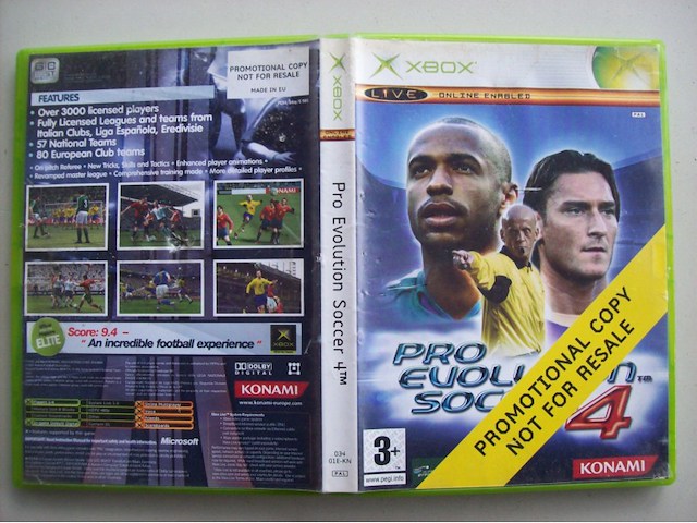 XBOX PRO EVOLUTION SOCCER 4