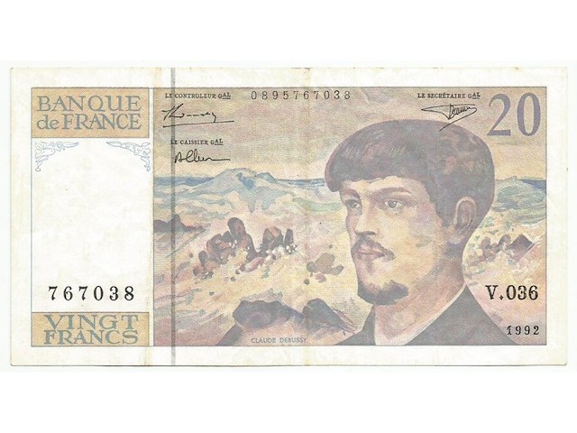 Francuska 20 franaka 1992.