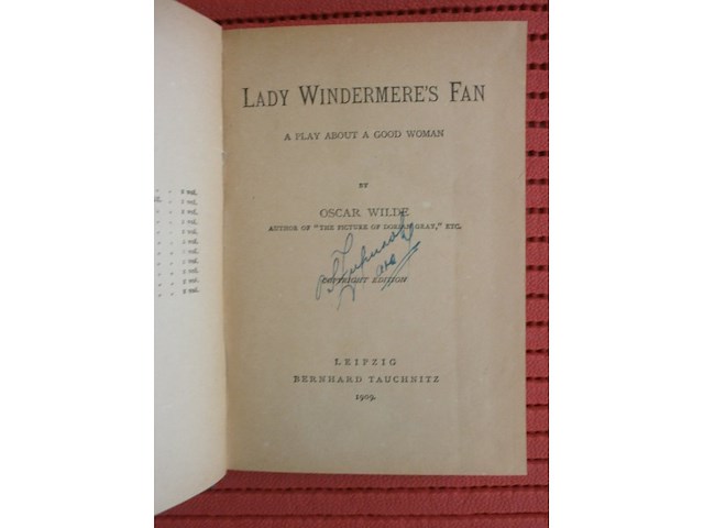 Oscar Wilde - Lady Windermere`s fan