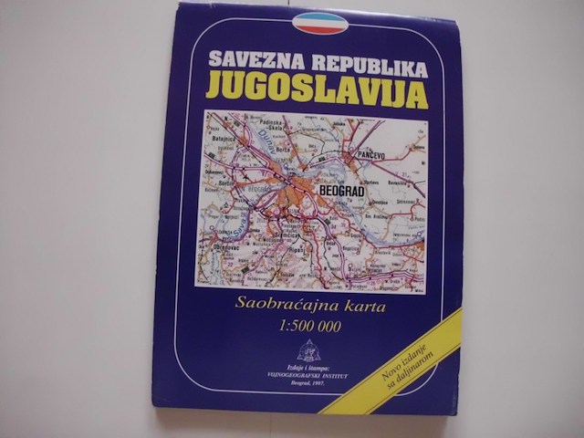 AUTO-KARTA-Savezna Republika JUGOSLAVIJA