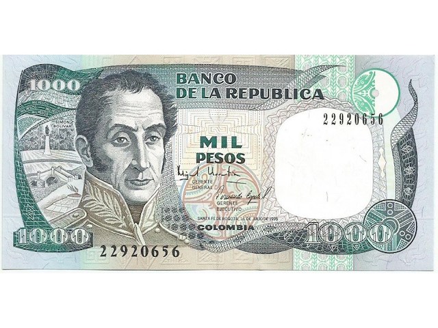 Kolumbija Colombia 1000 pesos 1995. UNC
