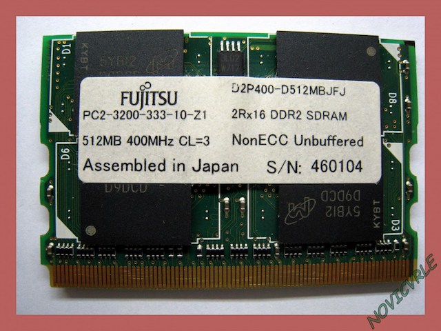 microDIMM DDR2 512MB 400MHz Fujitsu