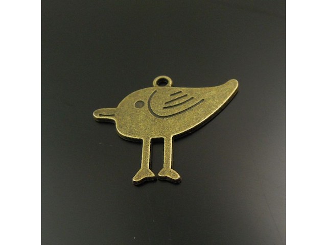 Privezak boje bronze ptica 33x27mm