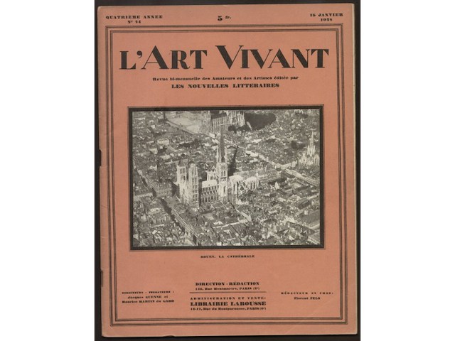 L`ART VIVANT francuski casopis 1928 broj 74