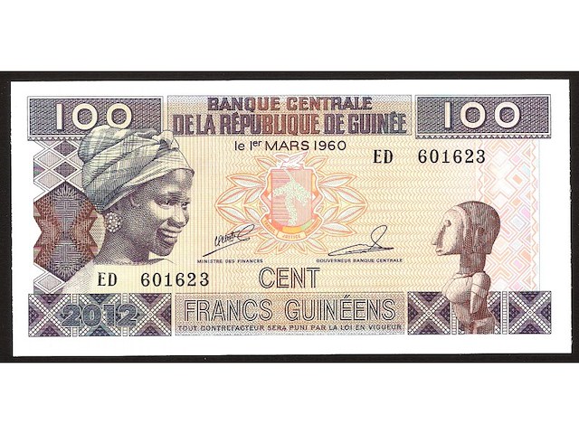 GVINEJA 100 franaka (2012) UNC