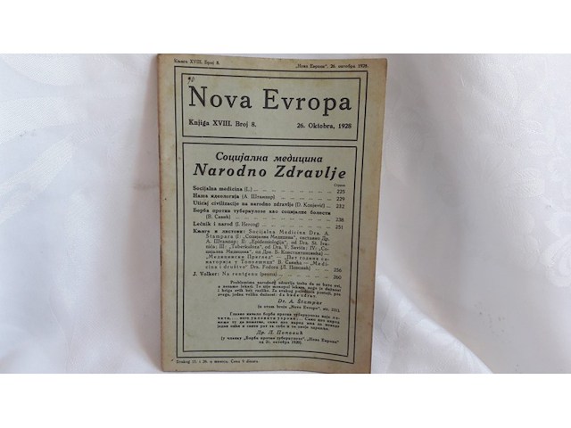 Nova Evropa broj 8 26 oktobra 1928