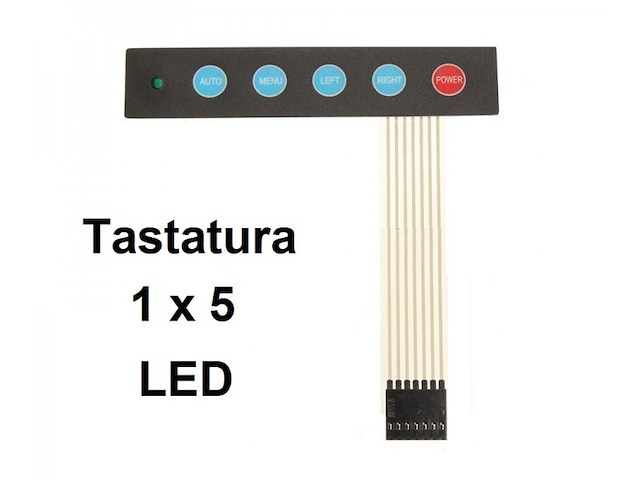 ARDUINO tastatura 1x5 komandna + LED