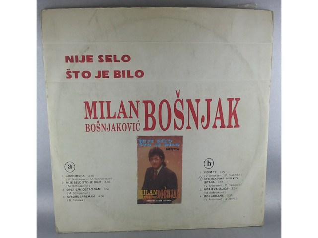 MILAN BOŠNJAKOVIĆ BOŠNJAK-NIJE SELO ŠTO JE BILO, LP