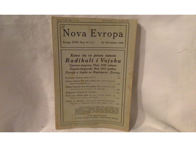 Nova Evropa broj 10 i 11 26 novembar 1928