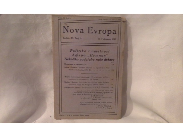 Nova Evropa broj 5 11 februara 1925