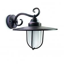 Pasture wall lantern black 1x60W 230V