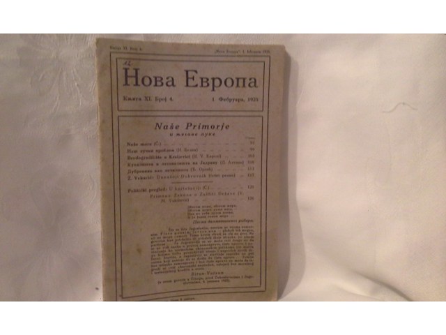 Nova Evropa broj 4 1 februara 1925