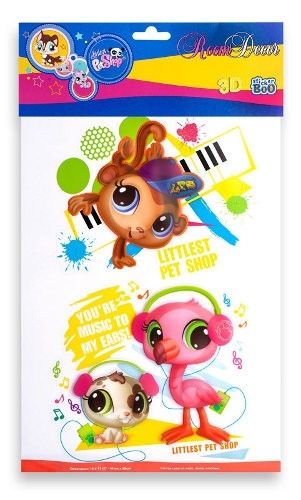 Zidna dekoracija 3D 41x29 cm Littlest Pet Shop 2