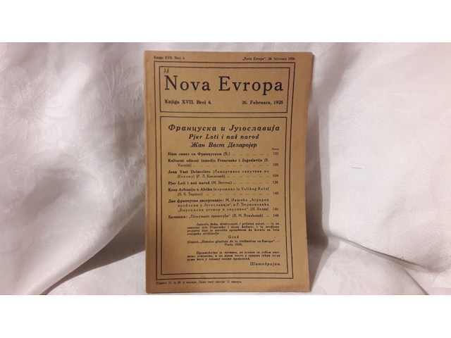 Nova Evropa broj 4 26 februara 1928