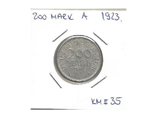 b8 Nemacka 200 mark 1923. A KM#35