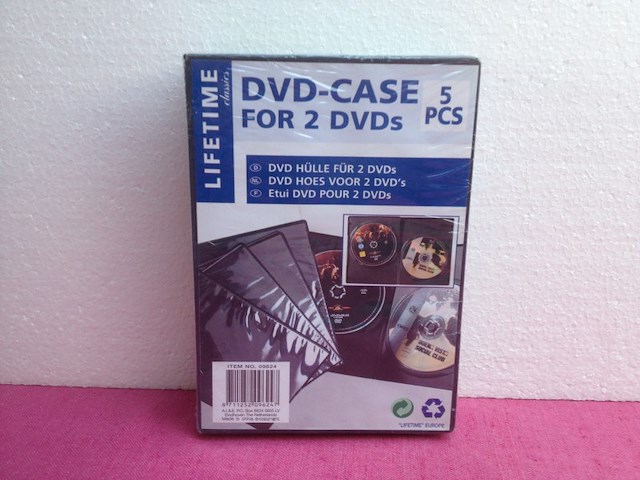 Komplet 5 duplih PVC DVD omota za diskove - NOVO!
