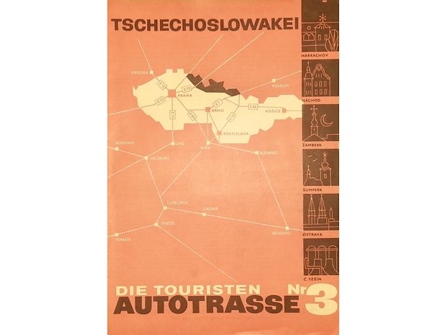 Brošura `Čehoslovačka` (Die Touristen Autostrasse) Nr.3
