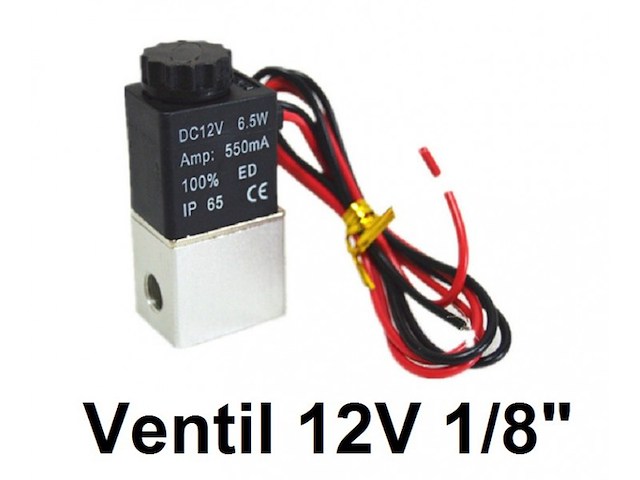 Pneumatski elektromagnetni ventil - 12V - 1/8` - NC