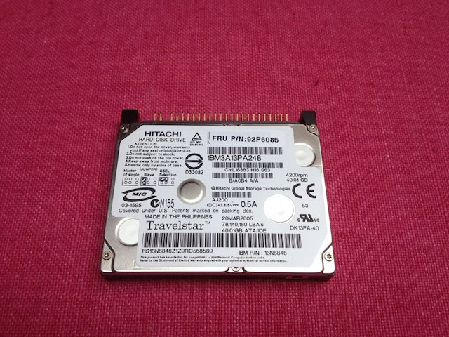 Hitachi 40GB ATA mini 1.8 hard disk + GARANCIJA!
