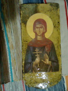 ikona sv. petka - na starom crepu