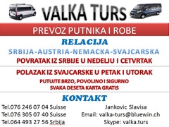 Prevozimo putnike i sve vrste robe na rela