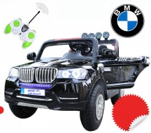 Bmw x5 off-road auto za decu na akumulator 12v dvosed crni