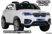 Bmw x6 auto na akumulator sa daljinskim upravljanjem beli