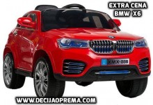 Bmw x6 auto na akumulator sa daljinskim upravljanjem crveni