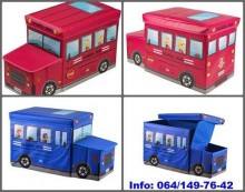 Autobus / deciji tabure sa korpom za odlaganje igracaka