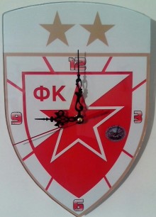 Unikatni zidni sat: crvena zvezda