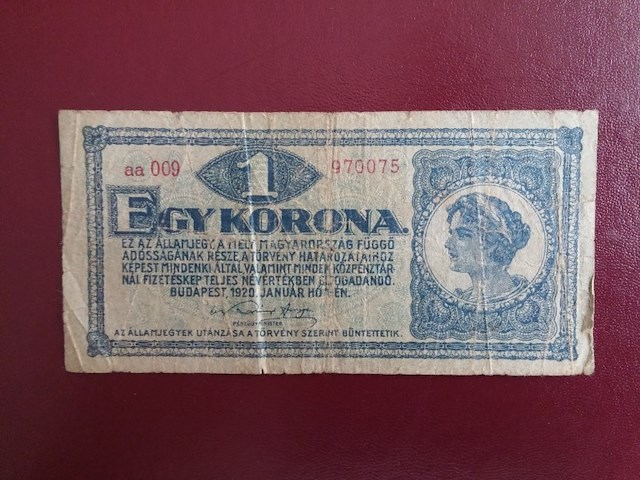 Madjarska 1 korona 1920