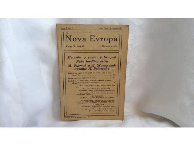 Nova Evropa broj 17 11 decembar 1924