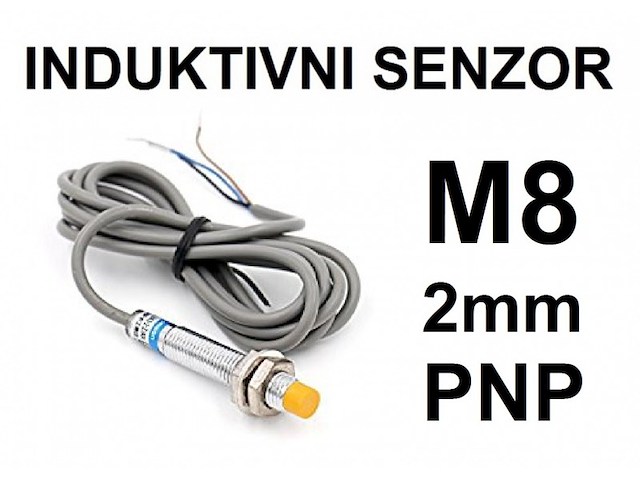 Induktivni senzor - LM8 - 2mm - PNP - 6-36VDC - NC