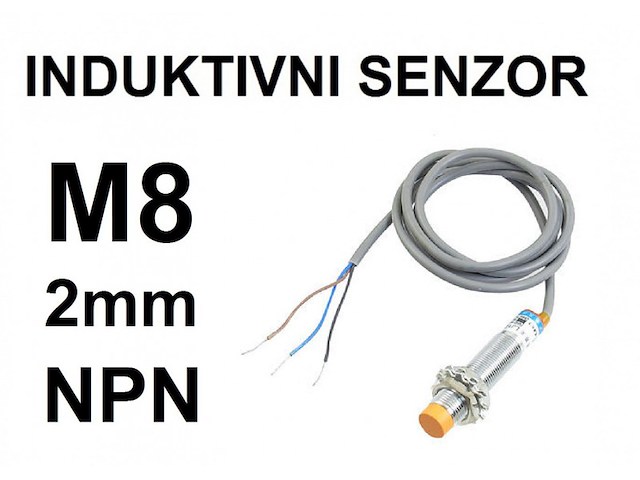 Induktivni senzor - LM8 - 2mm - NPN - 6-36VDC - NC