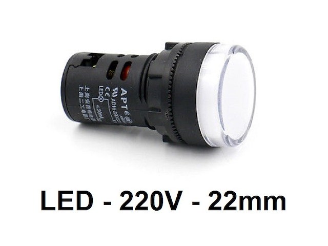 Signalna LED sijalica - 220V - Bela - 22mm