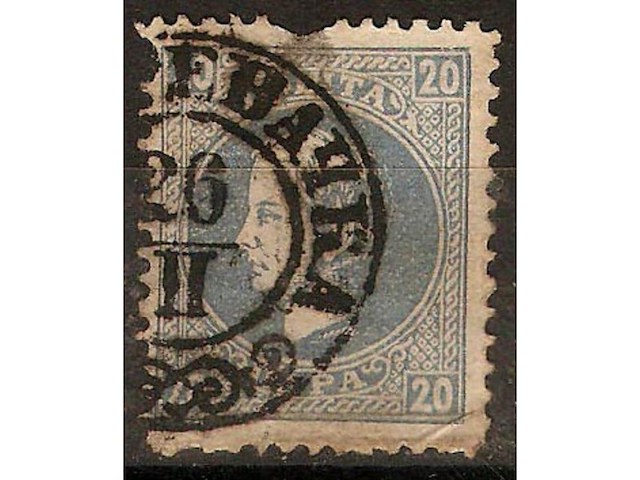 1869 -1878 - 160 Knez Milan 20 para z.12