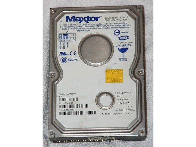 HARD DISK 80 GB-neispitano.