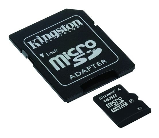 MICRO SD 16GB KINGSTON + SD adapter SDC4/16GB