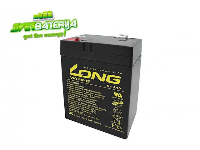 Olovna Baterija Long 6V 4Ah WP4-6