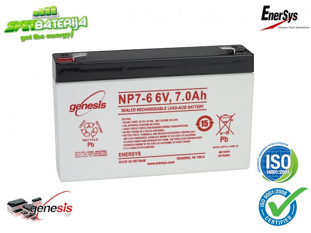 Olovna Baterija Genesis NP7-6 6V 7Ah