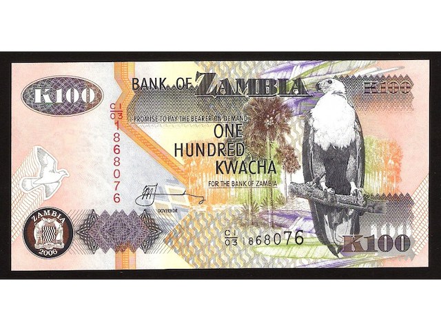 ZAMBIJA 100 kvača (2006)  UNC