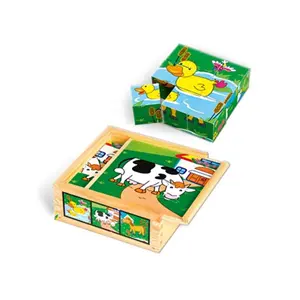 Viga Toys VIGA-59049-1 KOCKE PUZZLE SELO (8945)