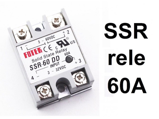 SSR rele - 60A - Solid state relay - SSR-60 DD