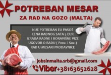 Potreban mesar za rad na gozo (malta)