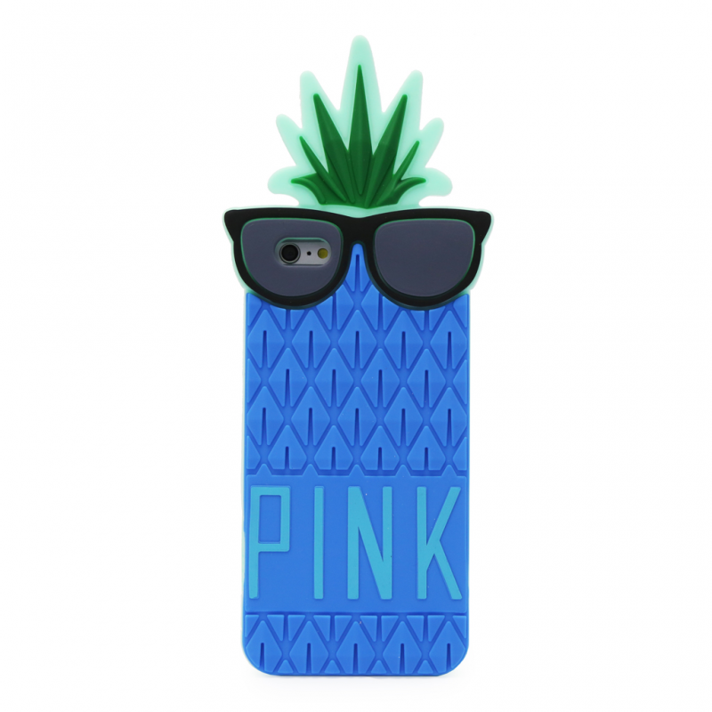 Torbica silikonska Summer Pineapple za iPhone 6 plus/6S plus plava