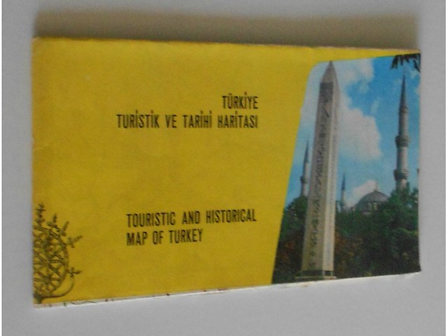 Turistička i istorijska mapa Turske, 1964