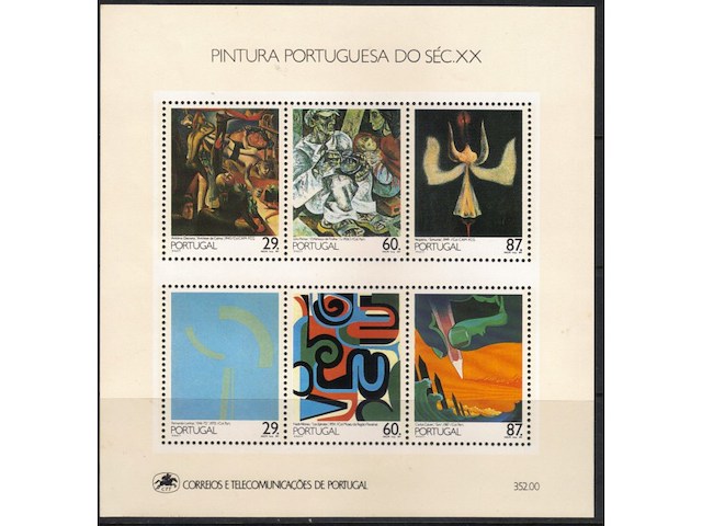 Portugal,Umetnost 1989.,blok,čisto