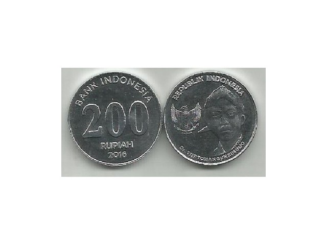 Indonesia 200 rupiah 2016. UNC