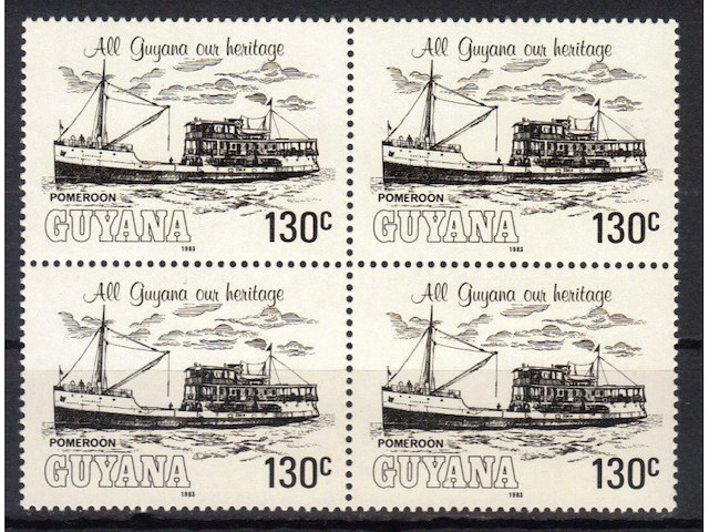 Gvajana,Brodovi 130 c 1983.,četverac,čisto