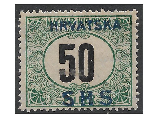 1918 - SHS Hrvatska Porto 50 fil MH